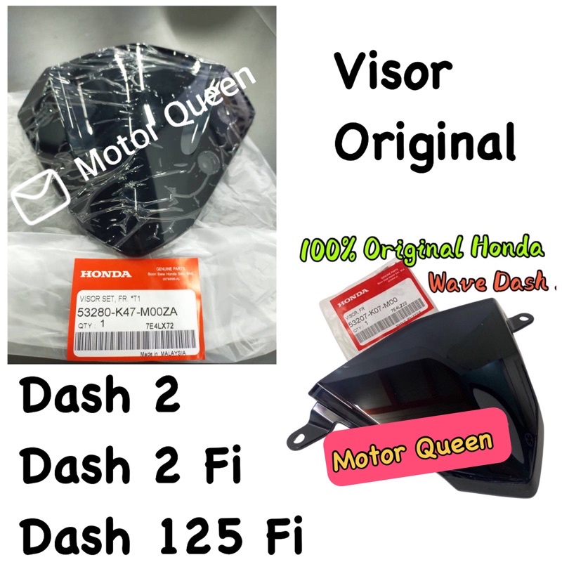 Front Visor ORIGINAL HONDA Wave Dash 110 V2 V3 Dash 2 Fi / Dash 125 Fi ...