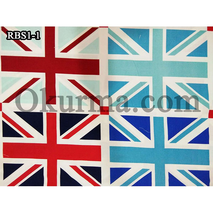100% COTTON FABRIC DIY PATCHWORK SEWING HANDMADE UNION JACK INSPIRATION ...