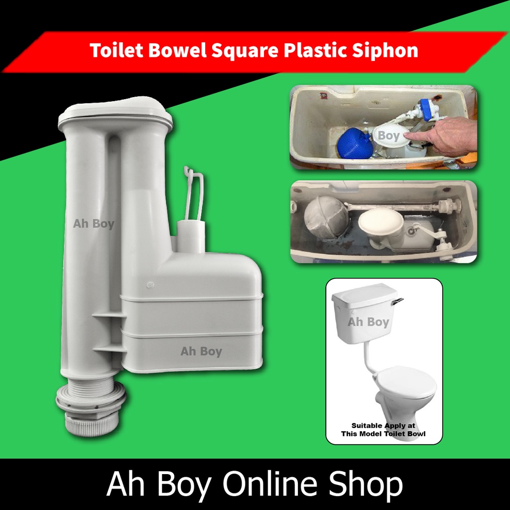 Square Plastic Cistern Siphon | PVC Replacement Bathroom Toilet Siphon ...