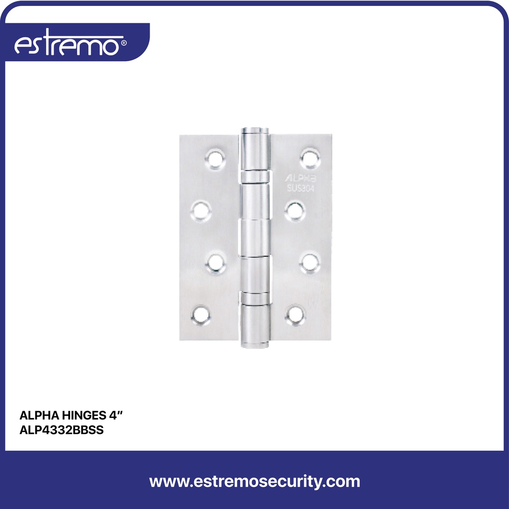 ALPHA 4"X3"X3MM 2BB SUS304 SS HINGE | Shopee Malaysia