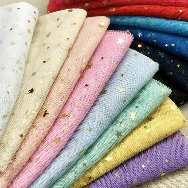 Shiny Stars and Moon Mesh Tulle Fabric Beautiful Wedding Dress ...