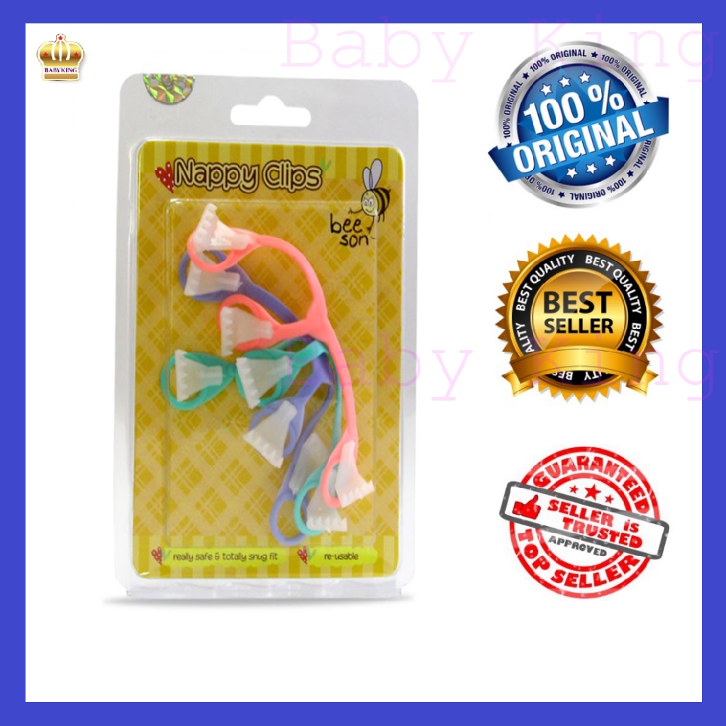 Original Beeson Baby Napkin Nappy Clips Clip Fastener | Shopee Malaysia