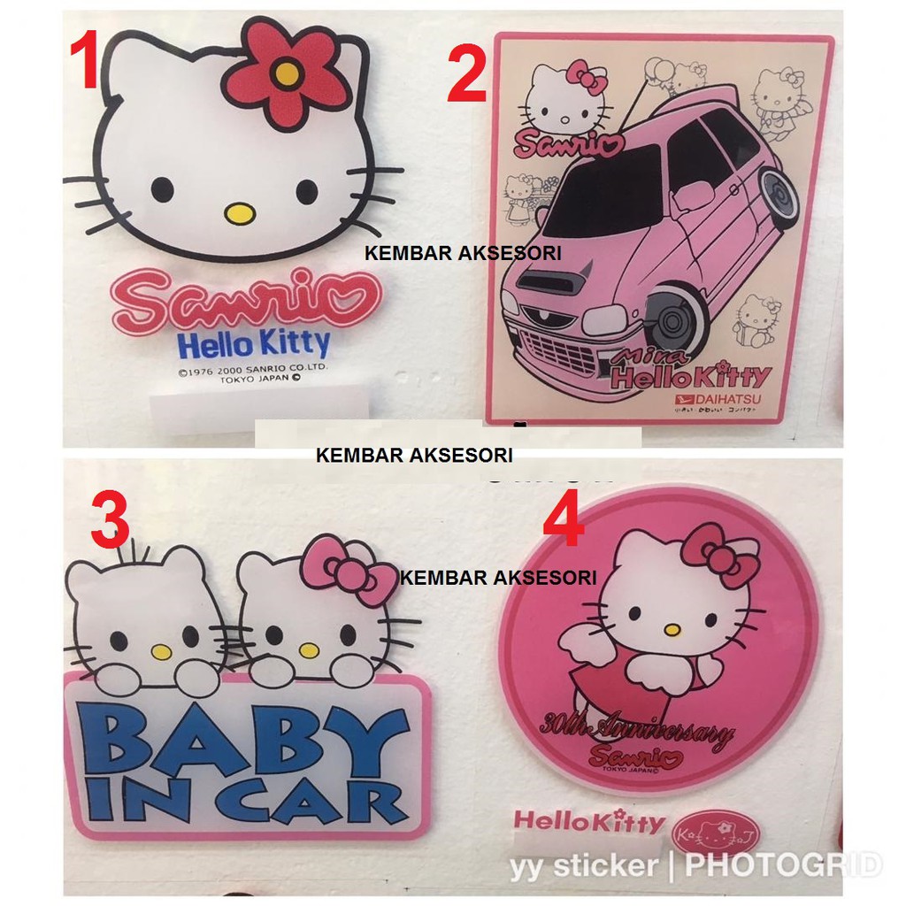 Sticker Hello kitty sticker cermin Roadtax kereta JDM Japan mira ...