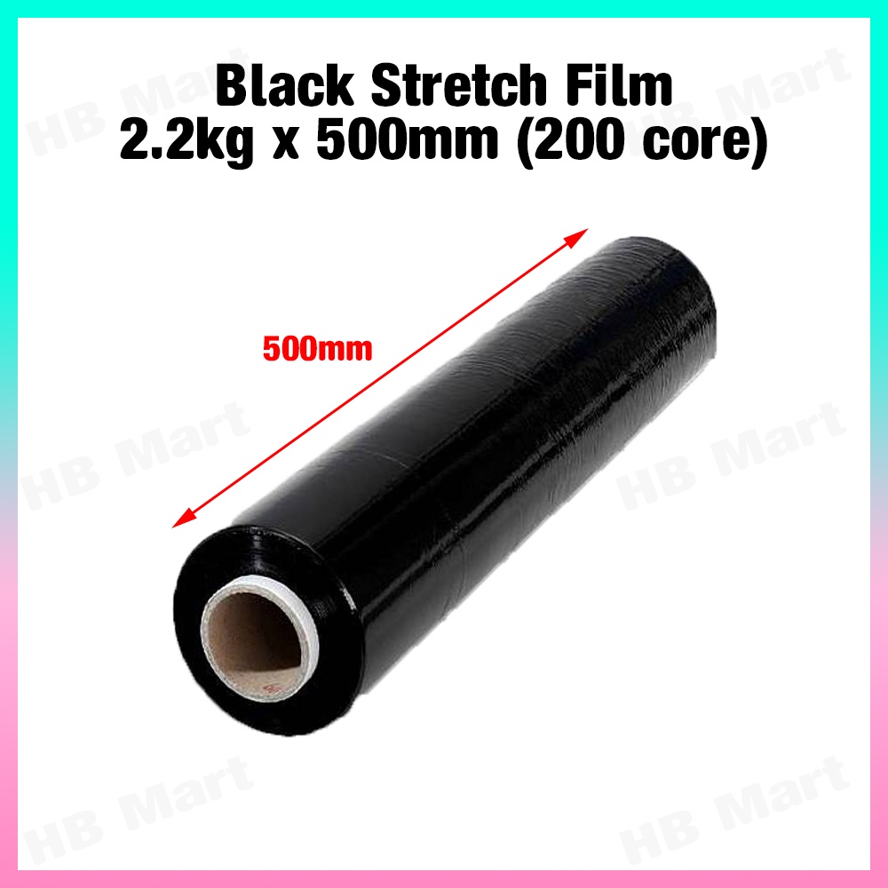 *PROMOTION* Black / Transparent Stretch Film 50cm (2.2Kg X 1 Roll) SF01 ...