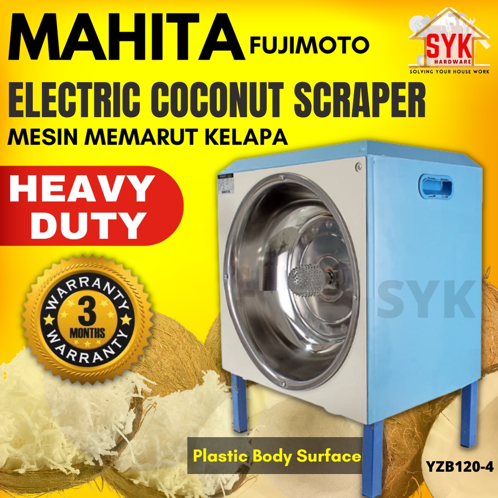 SYK MAHITA Fujimoto Heavy Duty Electric Coconut Grinder Scraper Mesin ...