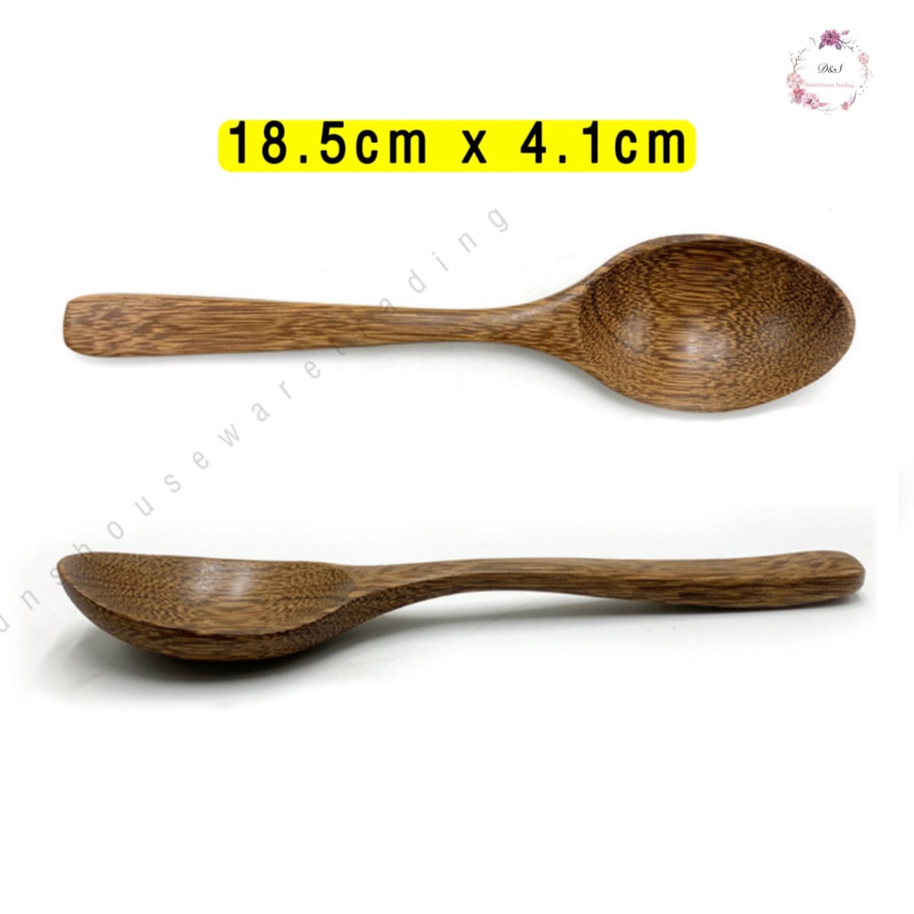 🇲🇾 Natural Wood Spoon Wooden Spoon Teaspoon Soup Spoon Without Paint No ...