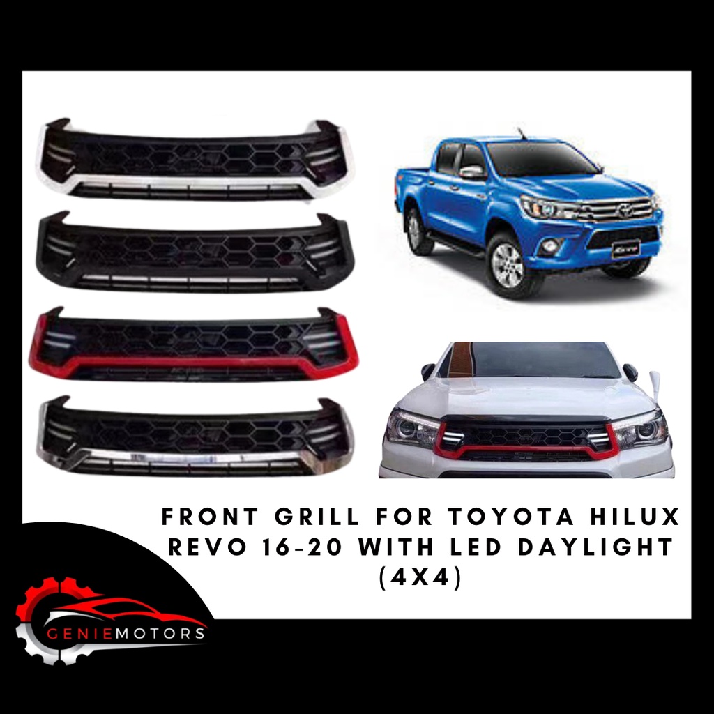 Front Grill For Toyota Hilux Revo 2016 2017 2018 2019 2020 With Led ...