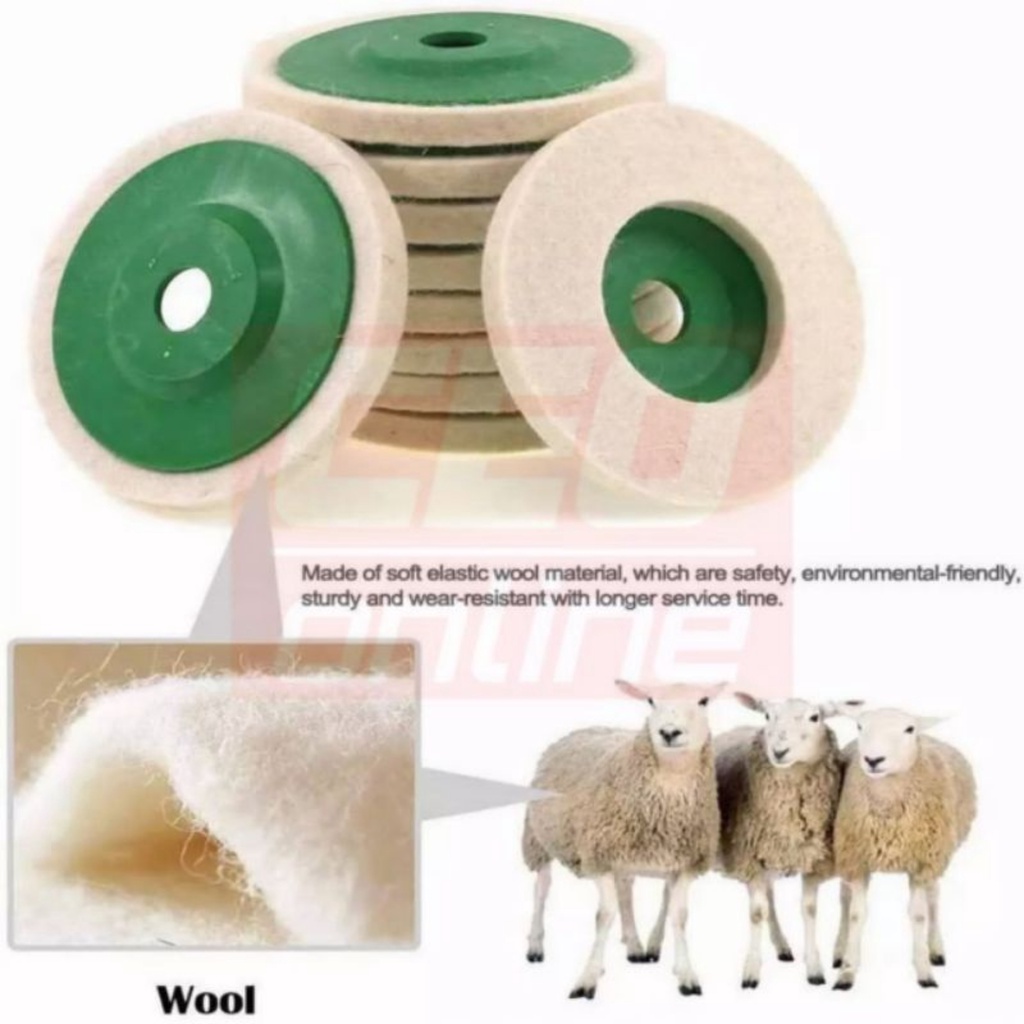CEO 🇲🇾 Wool Polishing Sponge Polishing Wool 4" Polish Pads Disc Span ...
