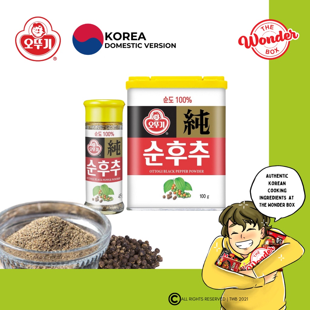 MADE IN KOREA | Korean Ottogi Pure Black Pepper Powder 45g / 50g 오뚜기순후추 ...