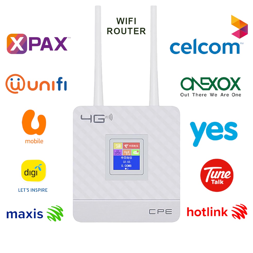 4G LTE CPE Wifi Router SIM Broadband Unlock 4G Mobile Hotspots Gateway Ethernet External ...