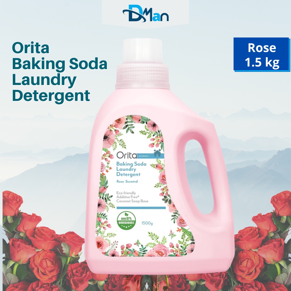 Orita Baking Soda Laundry Detergent 1.5kg 洗衣液 - Flora Lavender Rose ...