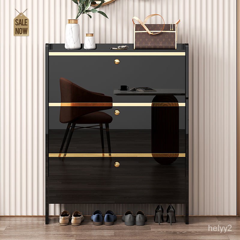 Luxury Shoe Cabinet Rack L100*W17*H115cm Space Saving Shoes Rack Home ...