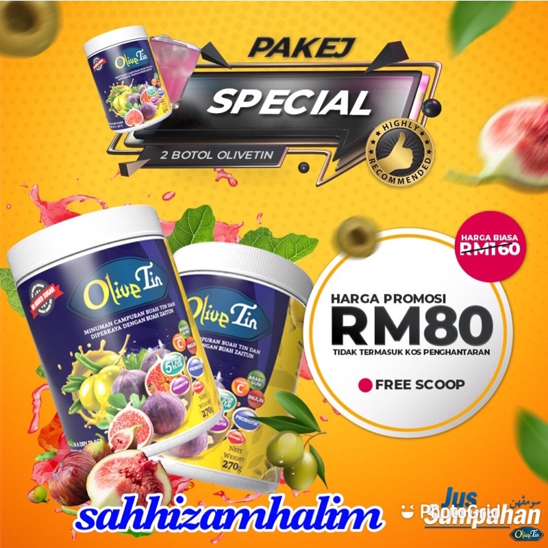 OliveTin HQ PROMOSI 📣🎊PEK 2 Botol X 270g | Shopee Malaysia
