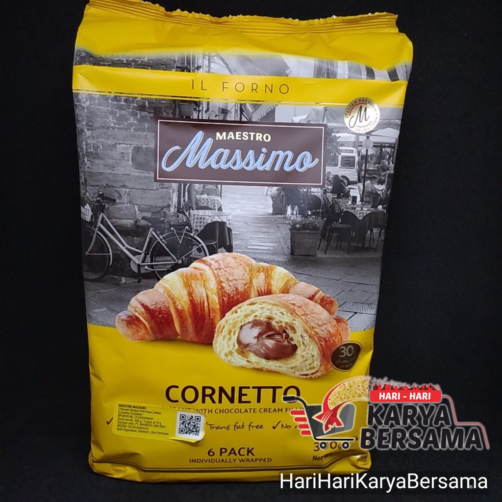 Il FORNO MAESTRO MASSIMO CORNETTO CROISSANT CHOCOLATE FILLING 6'SX50GR ...