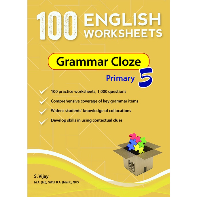 100 English Worksheets Primary 5 – Grammar Cloze | Latest MOE syllabus ...