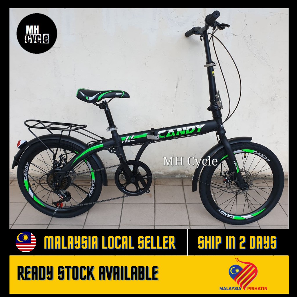 20" Folding Bike 7 Speed / Basikal Lipat / Foldable Bicycle (Black only ...