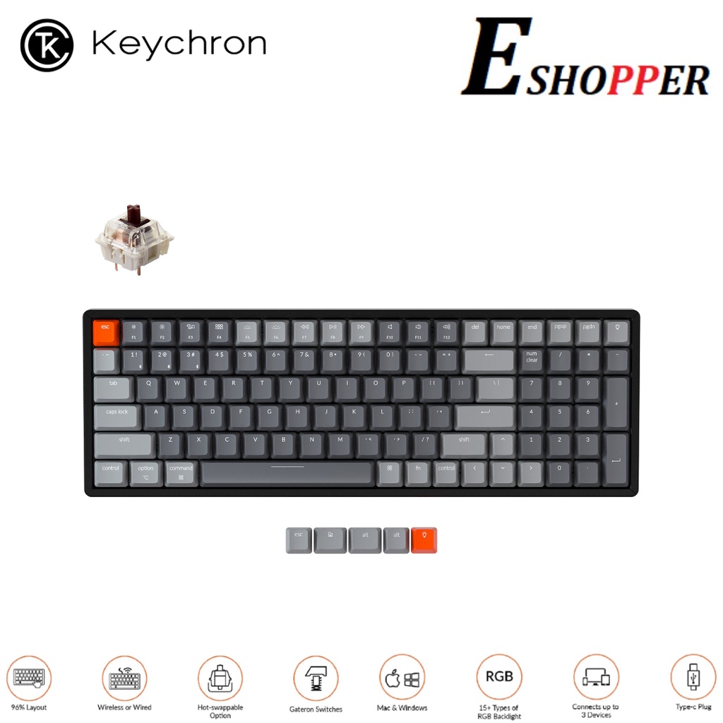 KEYCHRON K4 WIRELESS ALUMINIUM RGB MECHANICAL KEYBOARD | Shopee Malaysia