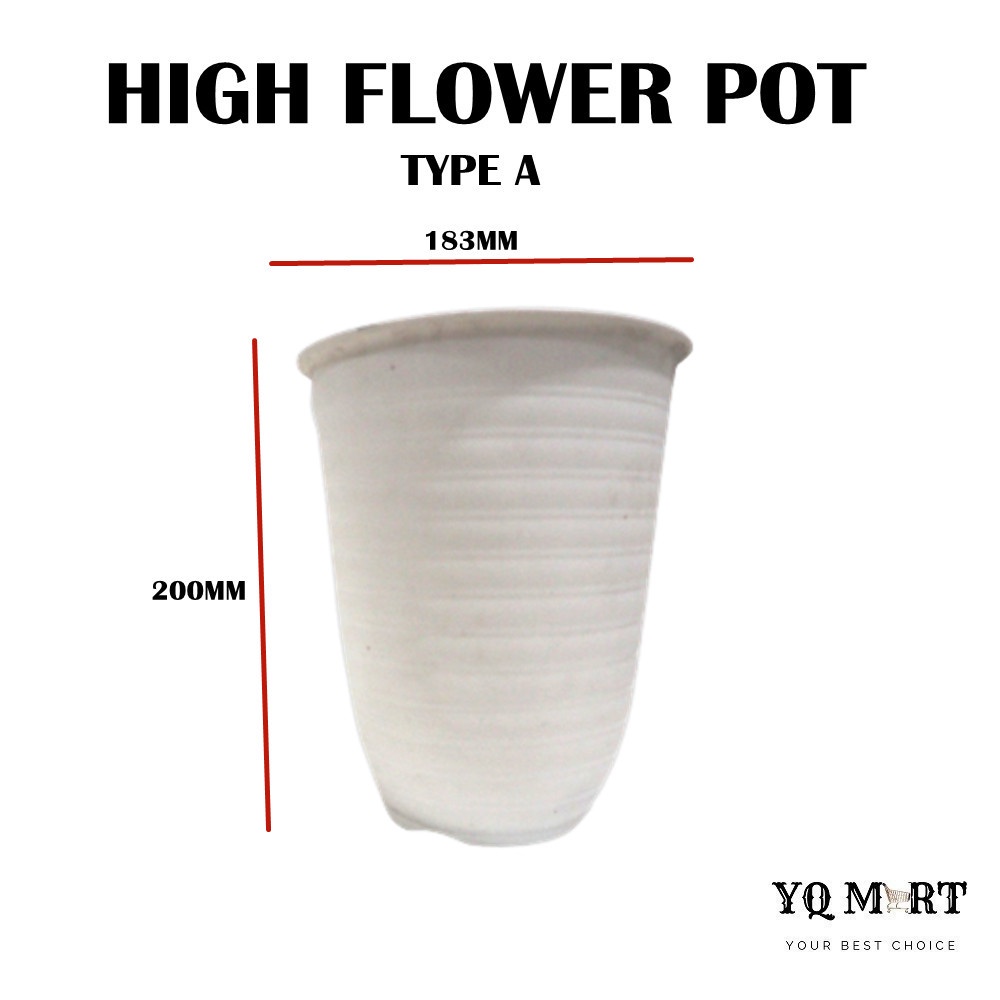 High Flower Pot D183 X 200MM Flower Pot Pasu Bunga Plastik Tinggi ...