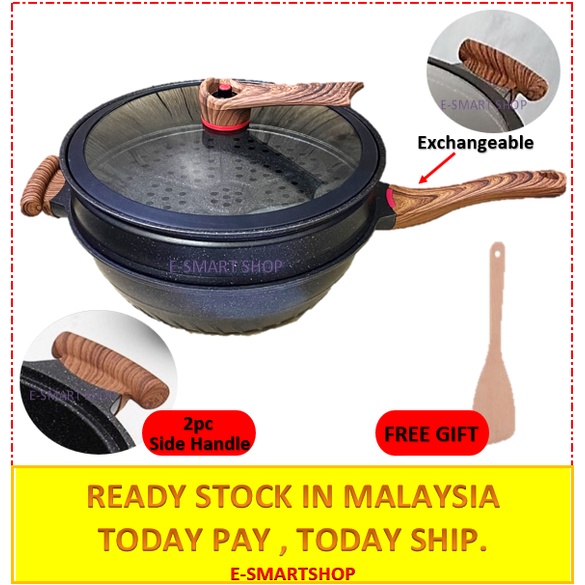 KATA WOK 32cm Granite Stone Non-Stick Frying Pan | Shopee Malaysia