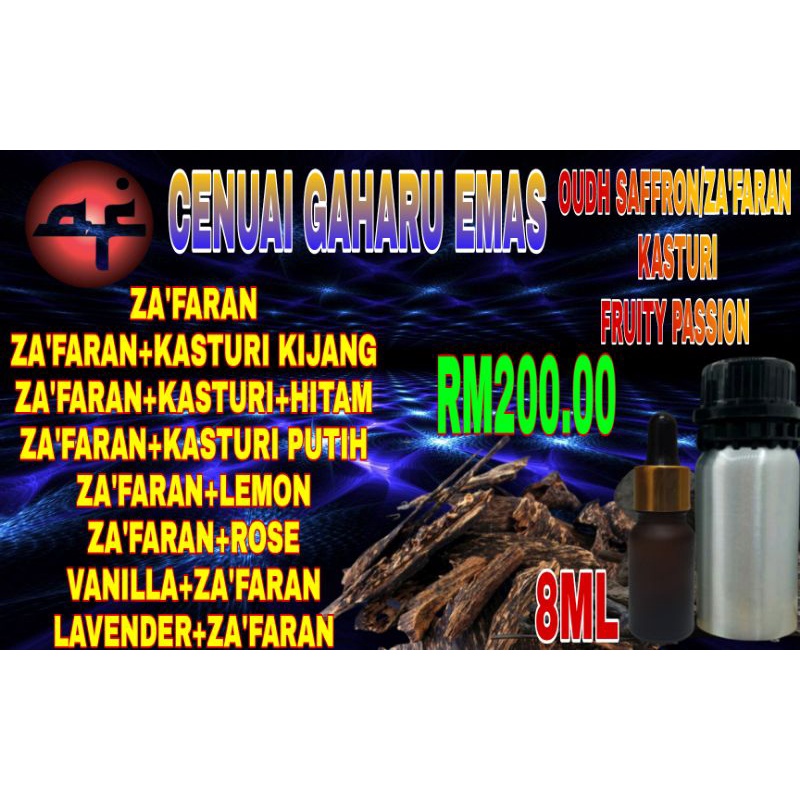 CENUAI GAHARU EMAS: SPECIAL OFFER GAHARU/OUDH ESSENTIAL OIL PASSION AROMATHERAPY:SAFFRON/ZA ...