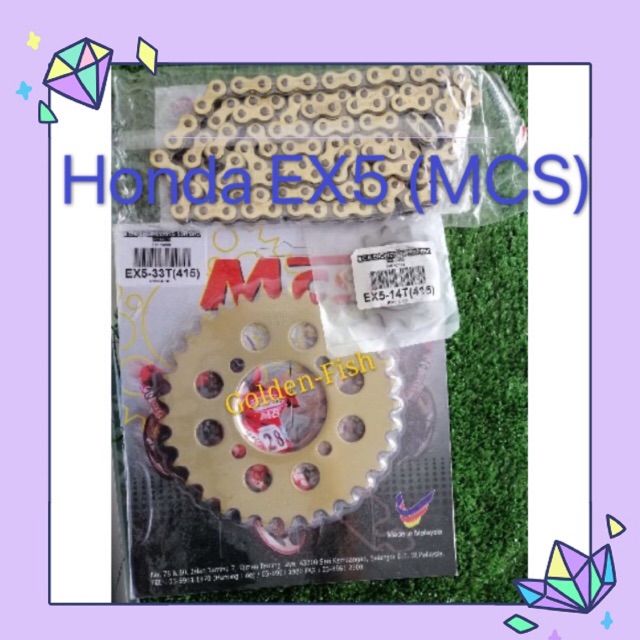 Honda EX5 DREAM 415-chain gold spoket 1 set | Shopee Malaysia