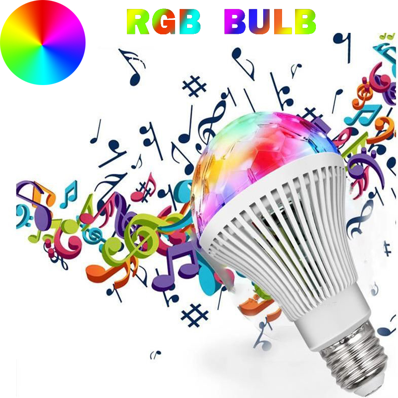Ranpo LED RGB Light Bulb Colour Change Disco Party Magic Rotating Flash ...