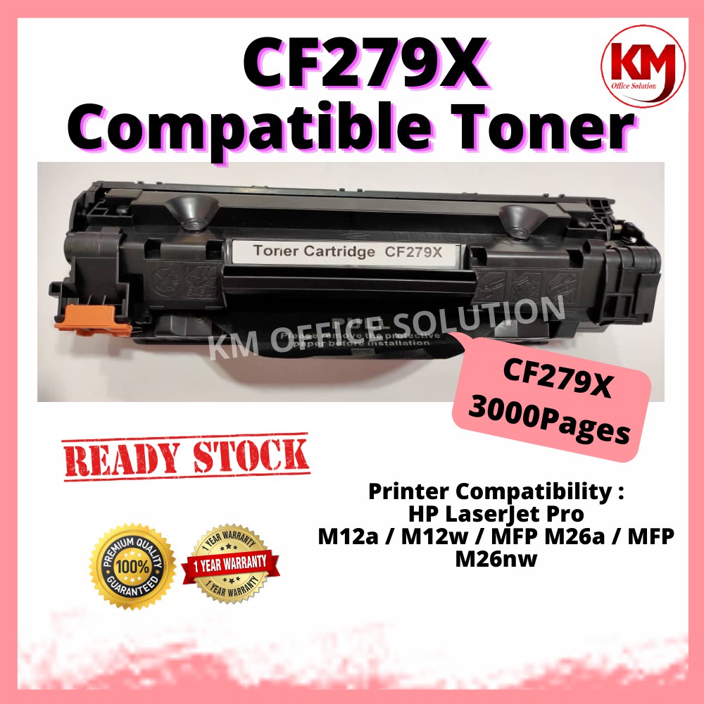 HP CF279X 79X hp279 Compatible Toner FOR HP LaserJET PRO M12a M12w M26a ...