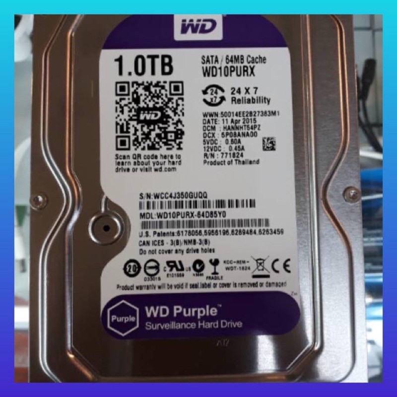 Hdd wd purple 1tb Special cctv sata Plug 1-year Warranty | Shopee Malaysia