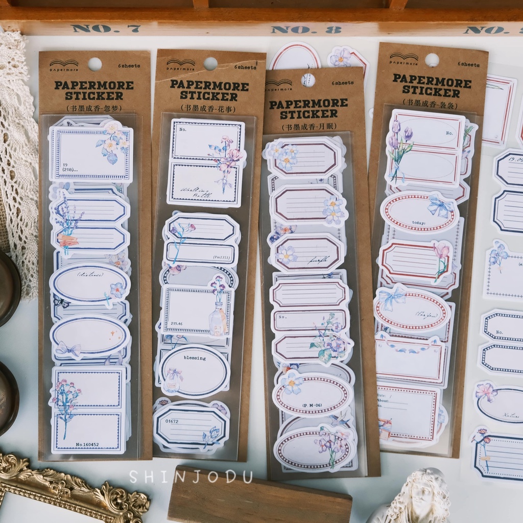 Flower Frame Writable Sticker Set | Shinjodu | Journal | Bujo ...