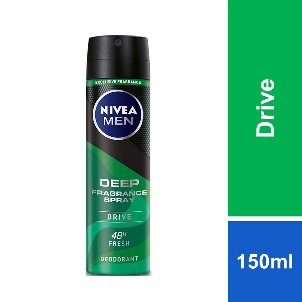 Nivea Men Deodorant Deep Fragrance Drive Spray 150ml | Shopee Malaysia