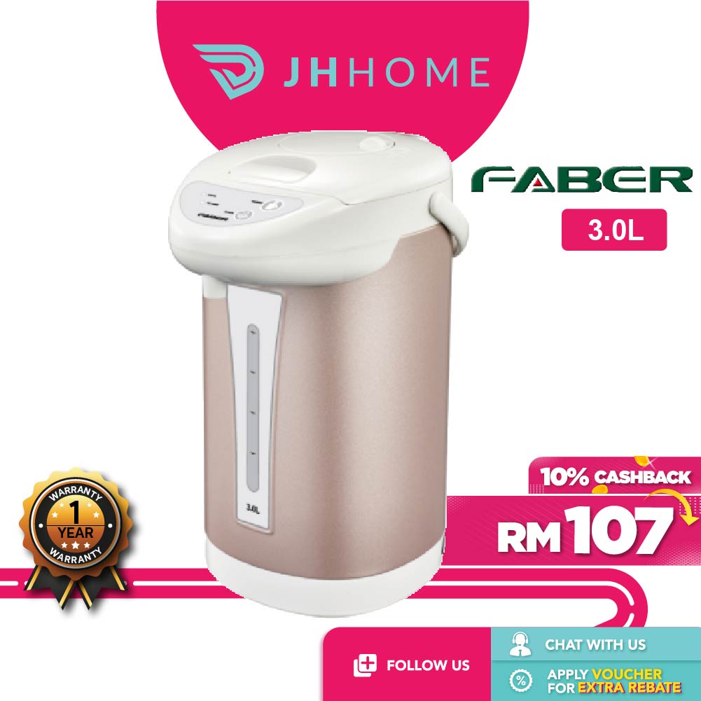 Faber Italy 3L 750W Stainless Steel Inner Pot Thermo Pot FTP FLORA 330 | Shopee Malaysia