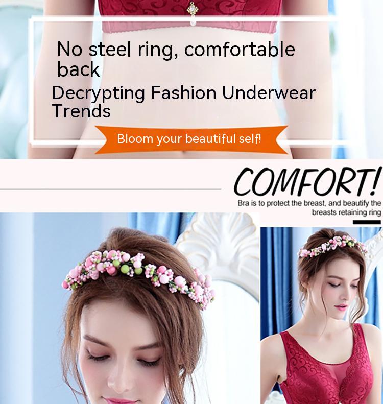 HuoYuan[Ready Stock]Women Side Support Push Up Bra Full coverage Bra ...