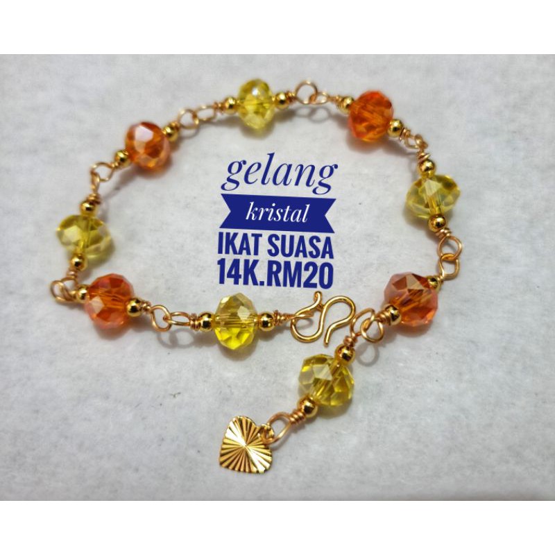 Gelang Kristal Ikat Suasa 14k,Gelang Murah Sabah (Mutiara Asli Sabah ...