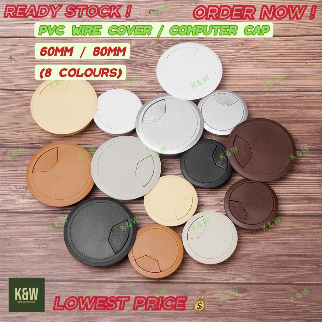 PVC Cover Wire Cable End Cap Computer Round Desk Grommet for Wire ...