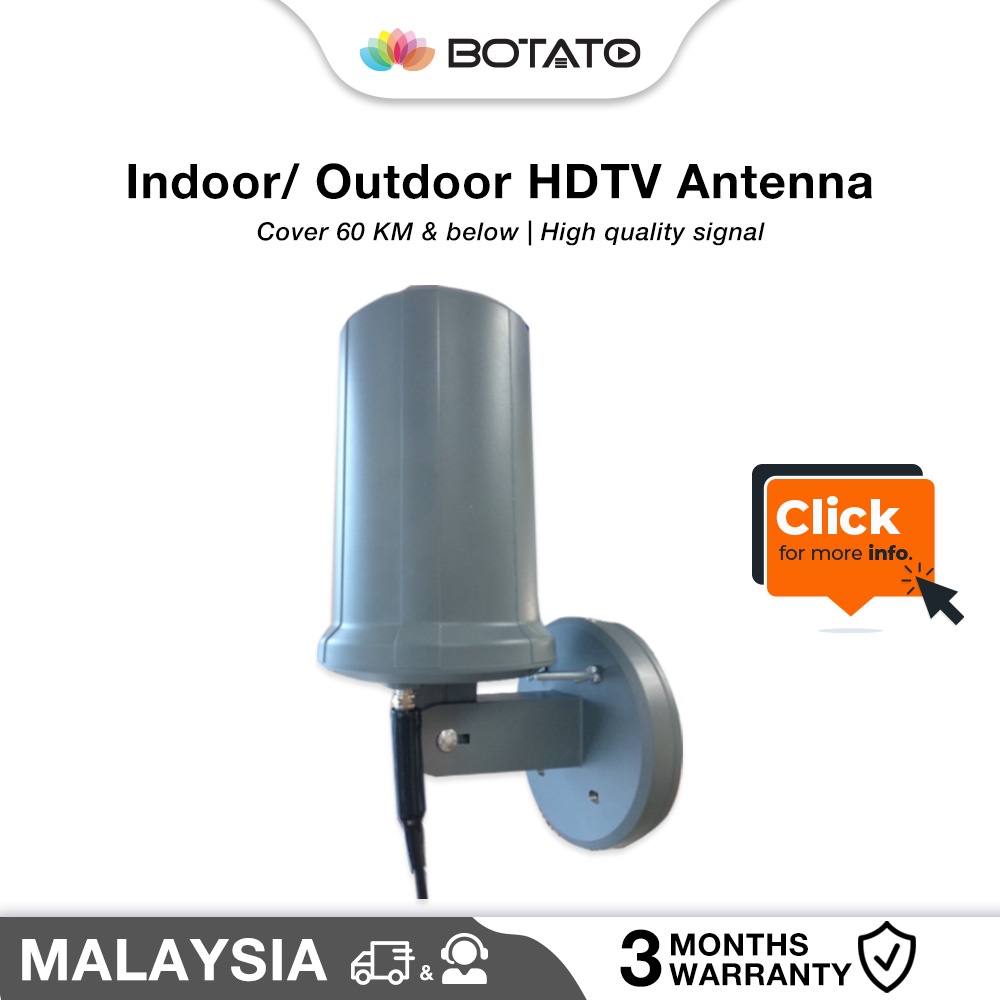HDTV UHF Digital Indoor/Outdoor Antenna Aerial with Booster Myfreeview ...