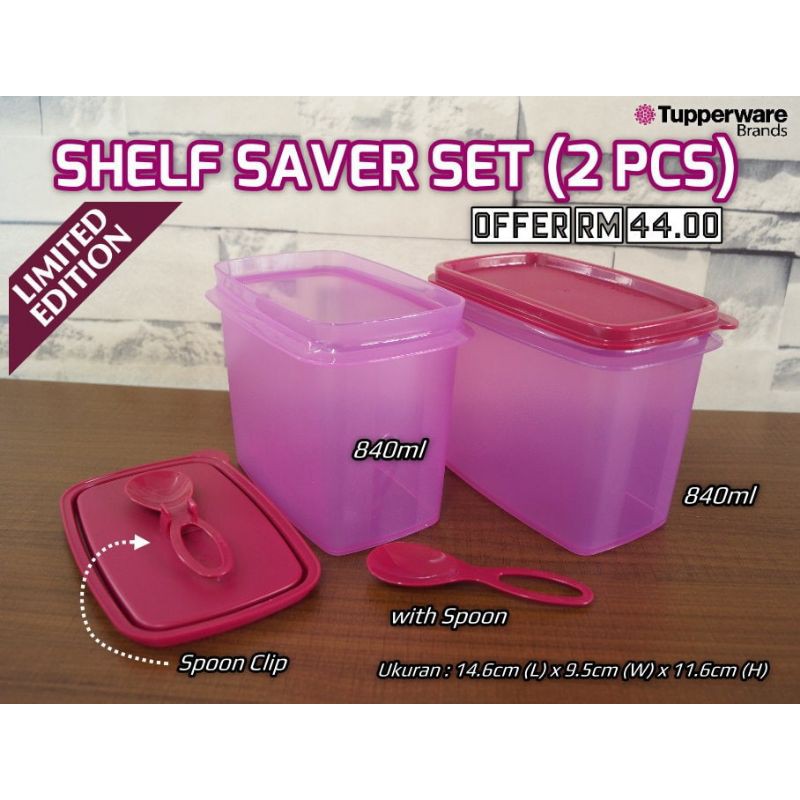 Shelf Saver with Spoon Set Tupperware | Shopee Malaysia