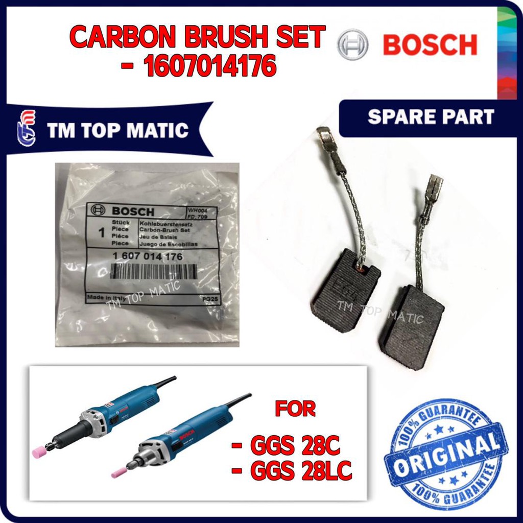 BOSCH Carbon Brush Set - 1 Pair for GGS28C GGS28LC - 1607014176 TM TOP ...
