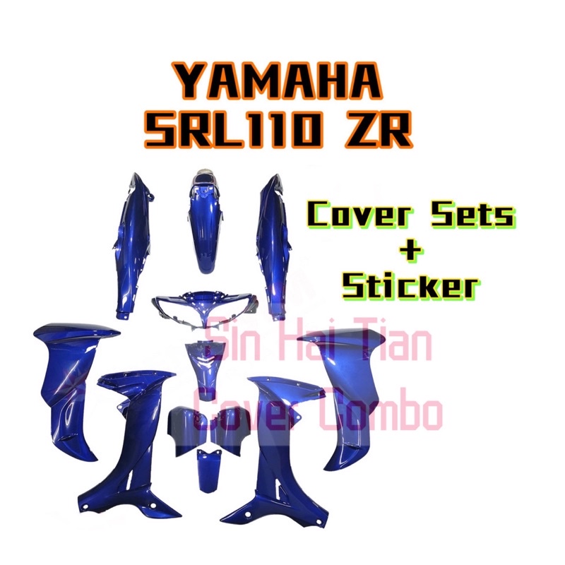 YAMAHA SRL110ZR Cover Sets Complete Sets Siap Sticker [Mseki] Hitam ...