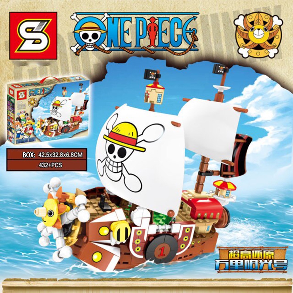 One Piece Thousand Sunny 3D /Pirate Ship MonkeyD Luffy compatible Lego ...