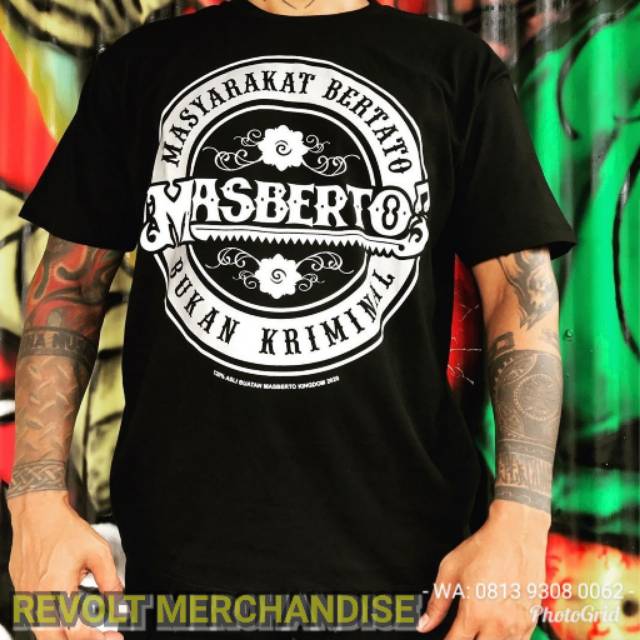 Masberto T-shirt (tatto not criminal round logo) | Shopee Malaysia