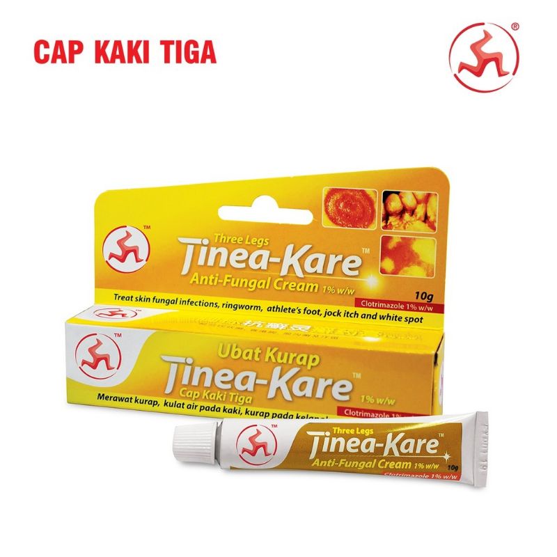 Three Legs Tinea-Kare Antifungal Cream 10g | Shopee Malaysia