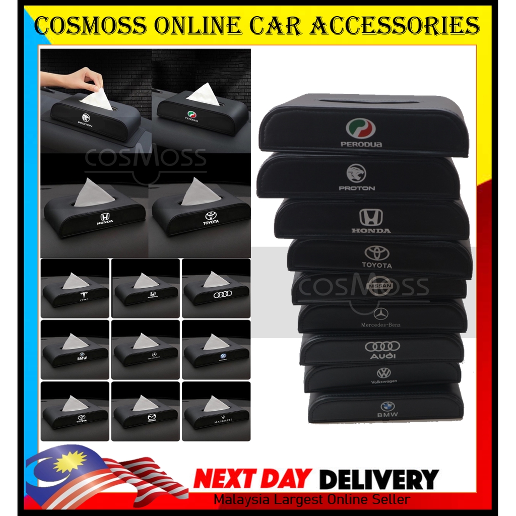 Leather Car Tissue Box Holder Bracket FOR Proton Perodua Honda Toyota ...