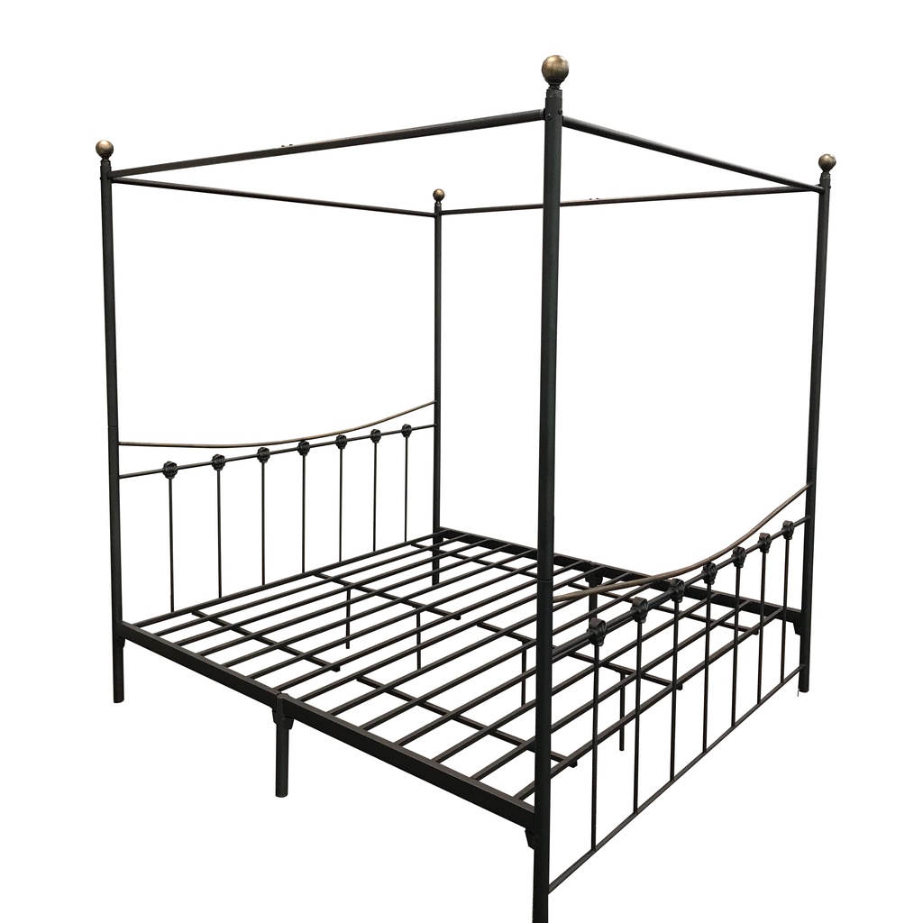 SWAN CANOPY KING METAL BED FRAME/ 4 POSTER BED/ UNIQUE/KATIL BESI ...
