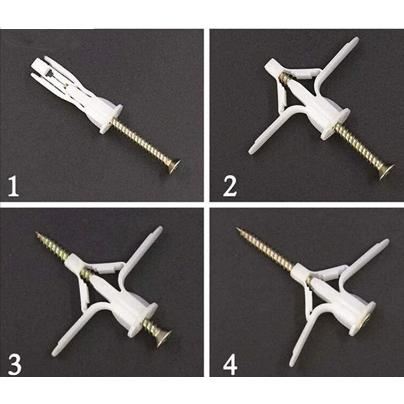 10pcs Wallplug Butterfly Partition Plaster Ceiling Drywall Screws ...