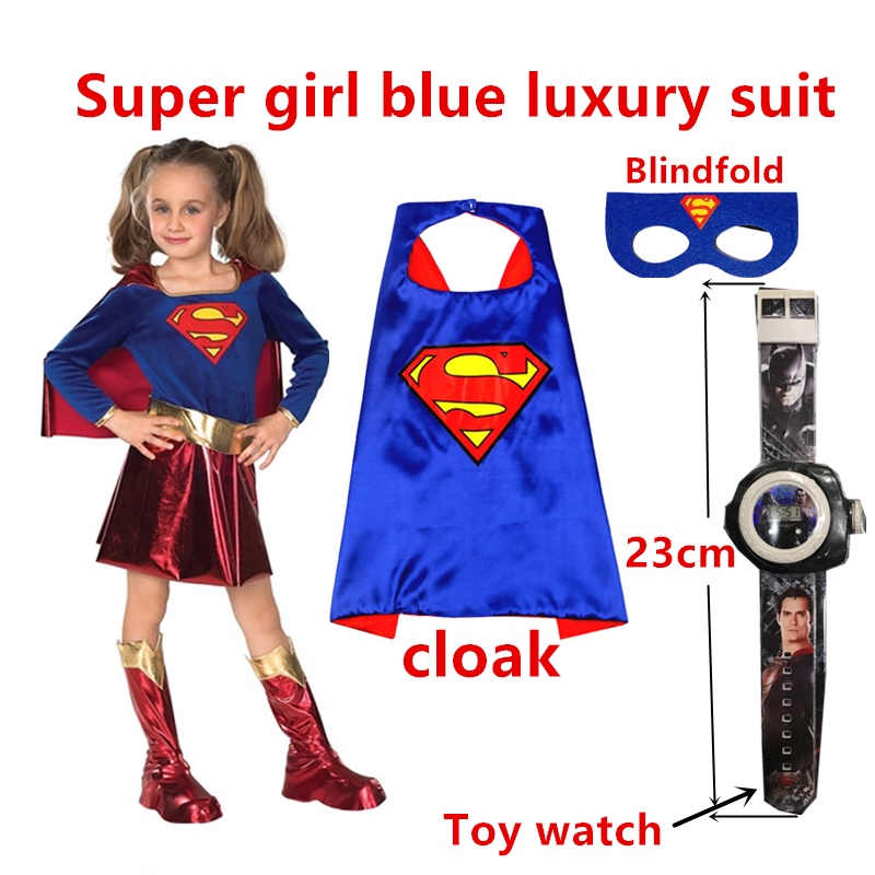 baju baby girl Child Supergirl Costume Cosplay Superman Princess Dress ...