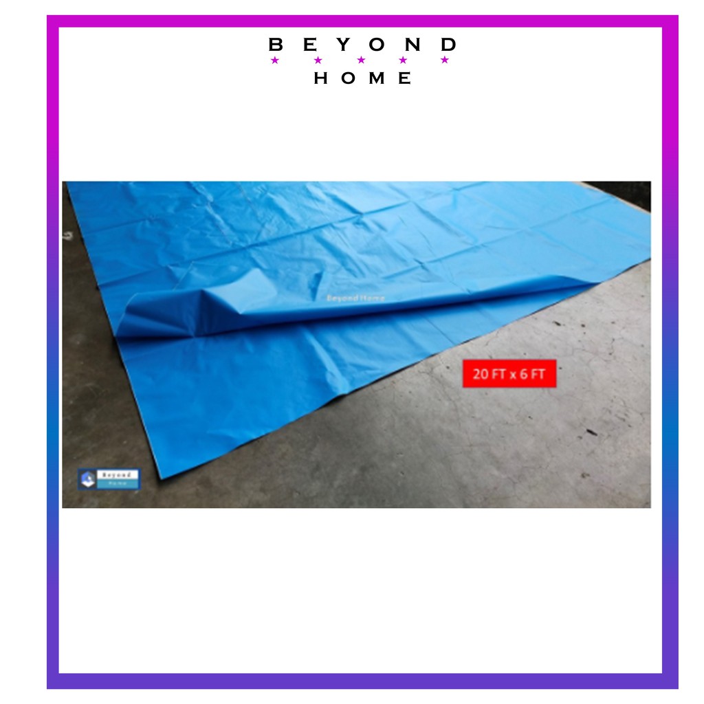 Blue Plastic Sheet 10 FT (LDPE) For Painting Protection Sheet | Shopee ...