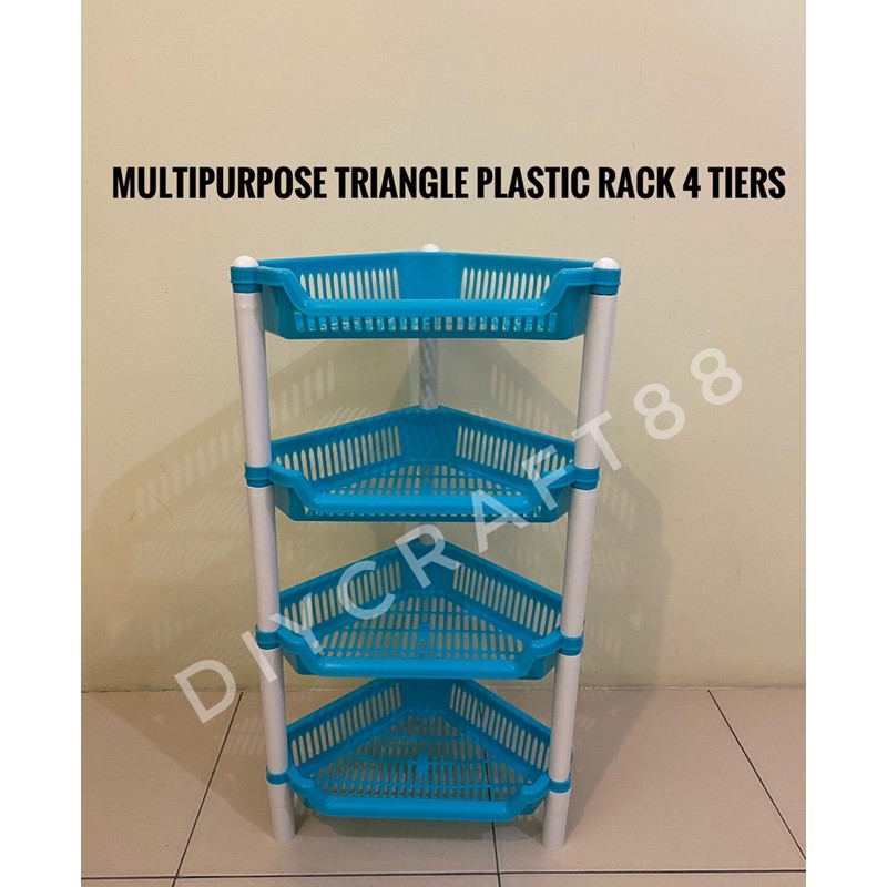RAK PLASTIK SERBAGUNA SEGI TIGA 4 TINGKAT / MULTIPURPOSE PLASTIC RACK 4 ...