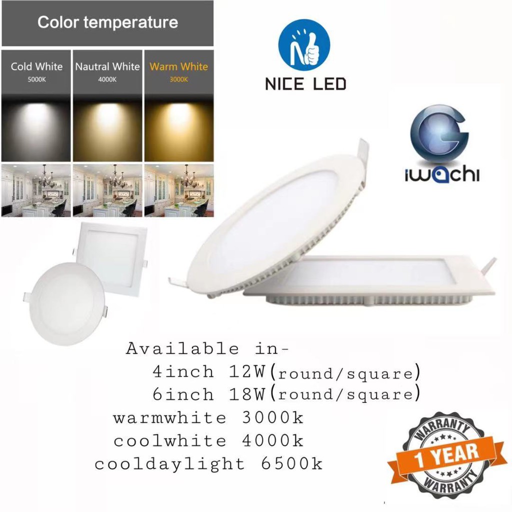 Iwachi LED 6”18w Downlight ( Square ) | Shopee Malaysia