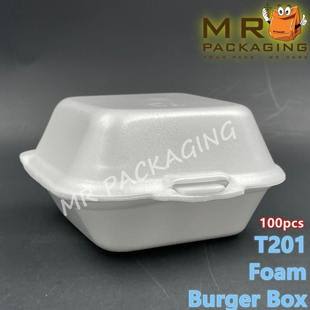Polystyrene Foam Burger Box [ 100pcs± ] Polistrin - Polisterin Kotak ...