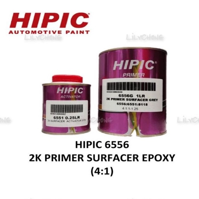 Hipic 6556 G 2K Primer Surfacer *2 IN 1 EPOXY PRIMER+ PRIMER* Grey (4:1 ...